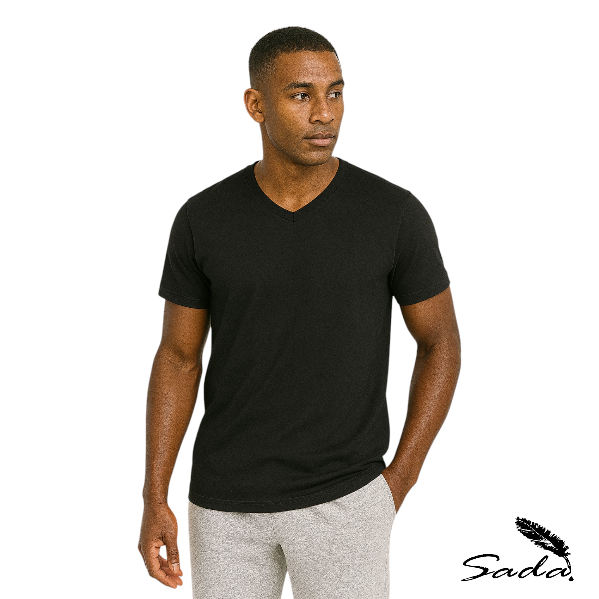 Sada V-Neck T-Shirts – 3-Pack | Soft Cotton Essentials for Men – Bureen