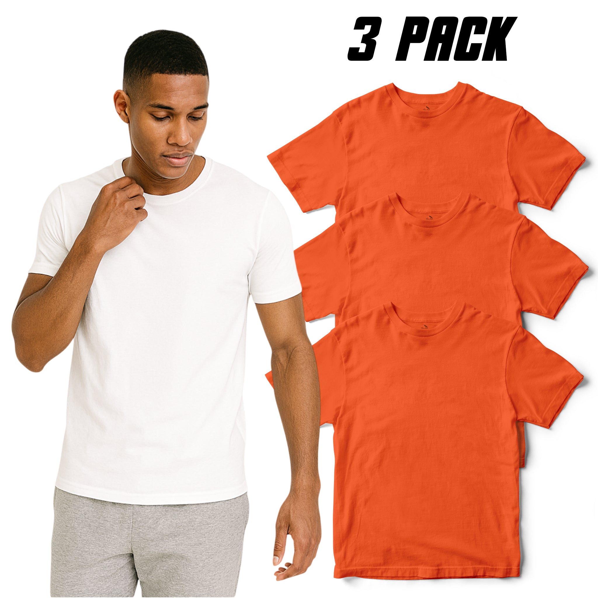 Sada Crew Neck T-Shirts – 3-Pack | Premium Cotton Basics for Men – Bureen